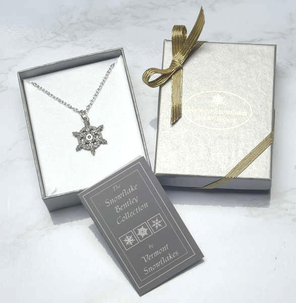 2025 Mini "Snowflake" Bentley Necklace – Vermont Snowflakes